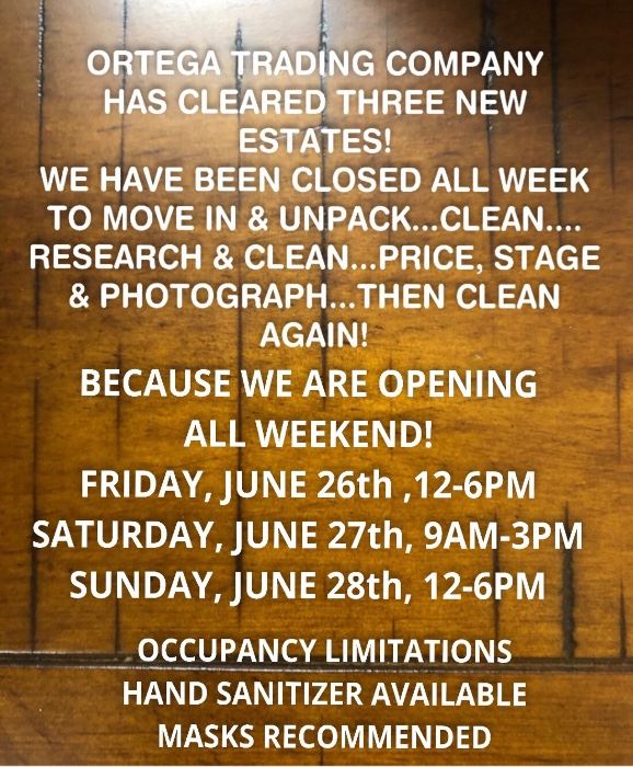 Ortega Trading Company Presents THREE ESTATES+THRE... starts on 6/26/2020