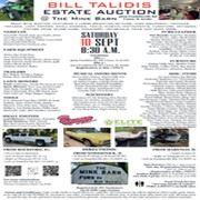 Bill Talidis Estate Auction at The Mink Barn... starts on 9/10/2022