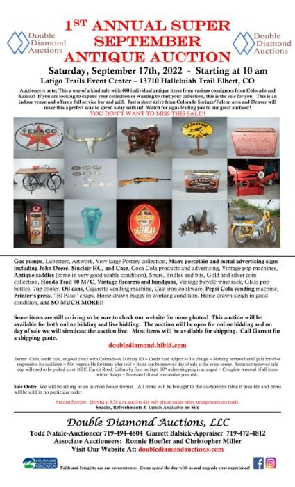 1st Annual Super September Antique Sale starts on 9/17/2022