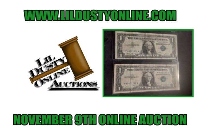 November 9th, 2022, Online Auction Pickup... starts on 11/5/2022