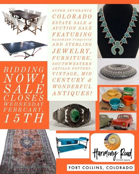SUPER SEVERANCE COLORADO ESTATE SALE & AUCTION... starts on 2/12/2023