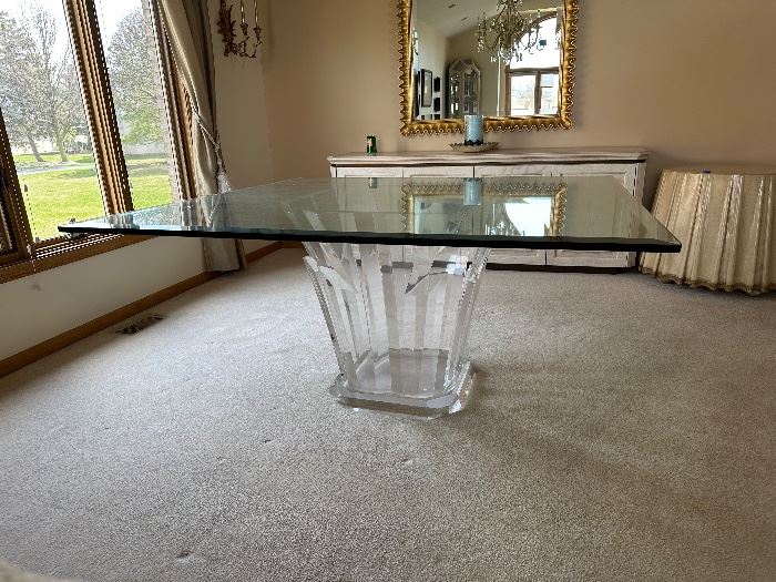 50% OFF - Lucite Dining Room Table Custom... starts on 4/15/2023