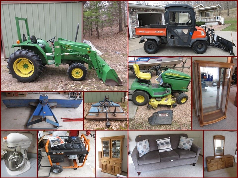 Ruth Grover Tractor, UTV, Fishing, Tools... starts on 4/28/2023