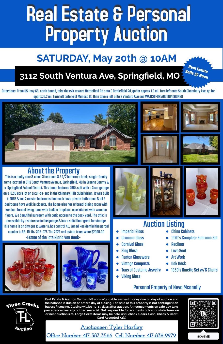 REAL ESTATE & PERSONAL PROPERTY AUCTION starts on 5/20/2023