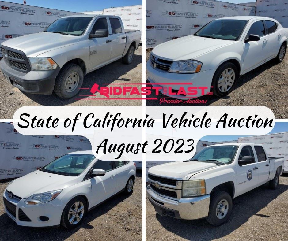 State of California Vehicle Auction starts on 7/6/2023