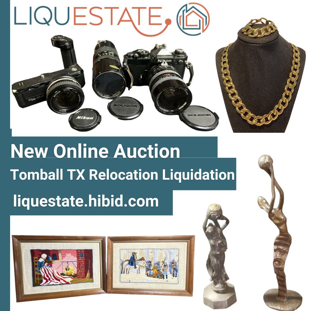 Tomball Texas Relocation Liquidation starts on 8/26/2023