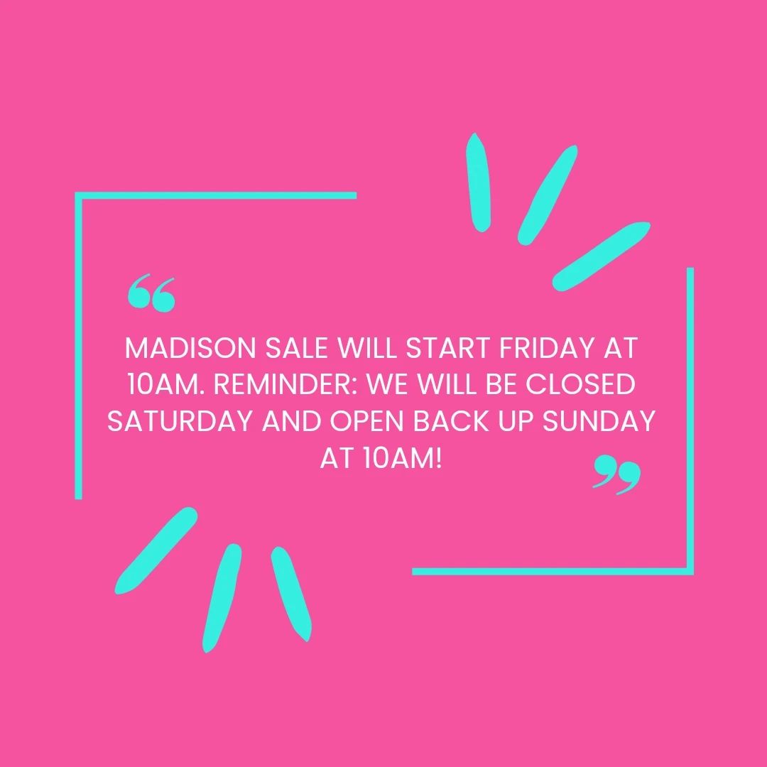 MADISON 50% OFF ALL I WANT FOR CHRISTMAS SALE starts on 11/17/2023