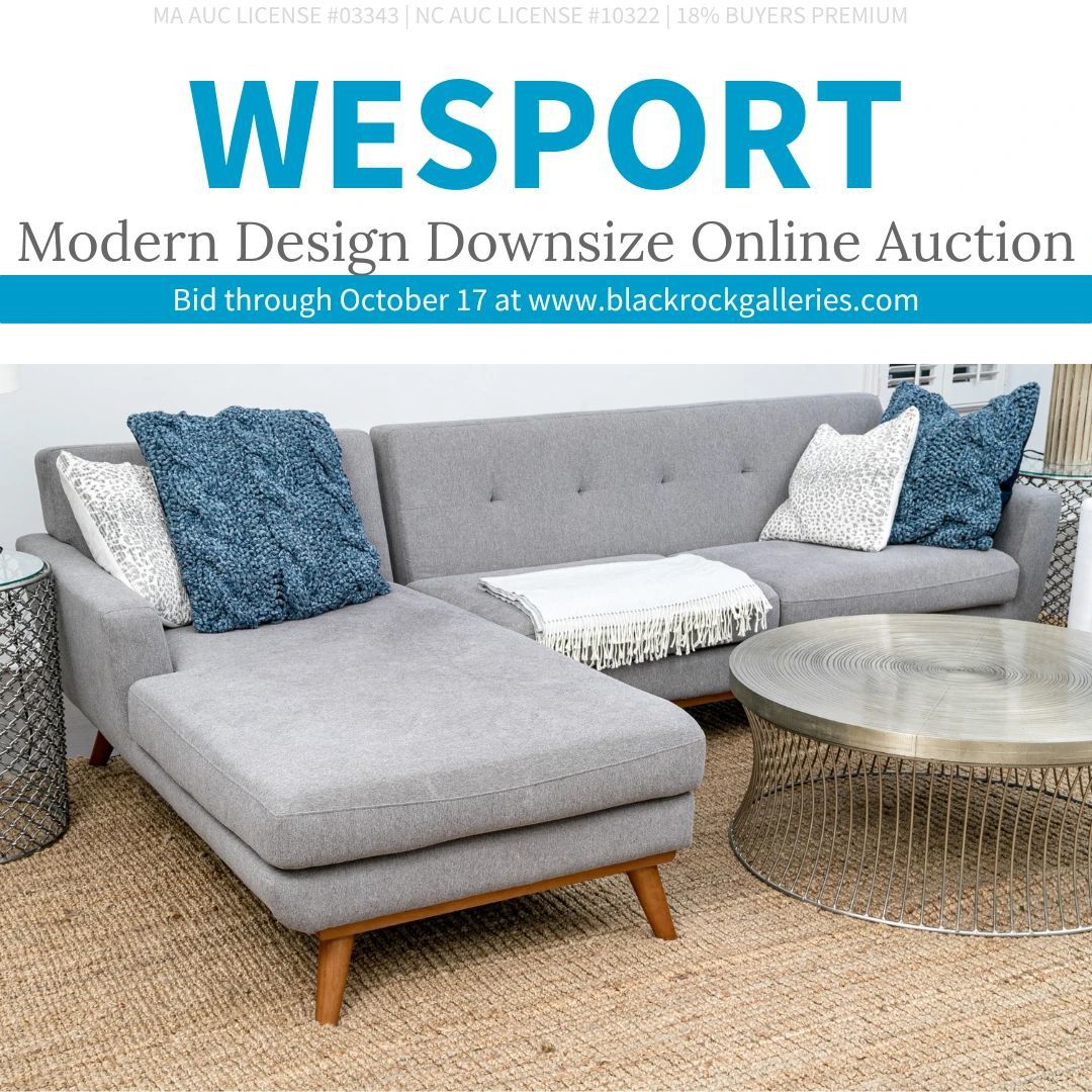 WESTPORT MODERN DESIGN DOWNSIZE ONLINE AUCTION... starts on 10/15/2023