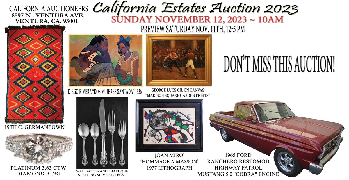 California Estates Auction in Ojai, CA starts on 11/12/2023