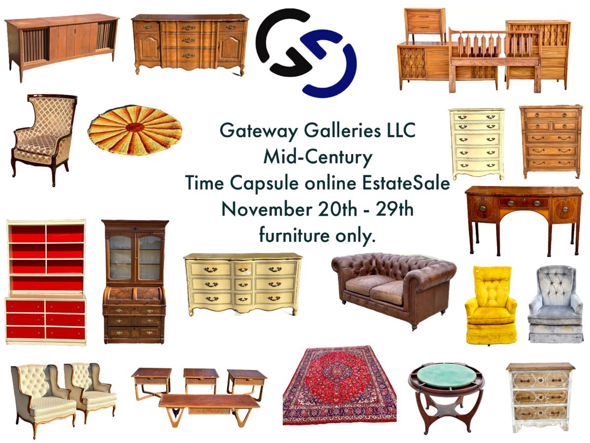 Mid Century Time Capsule Furniture Only starts on 11/22/2023