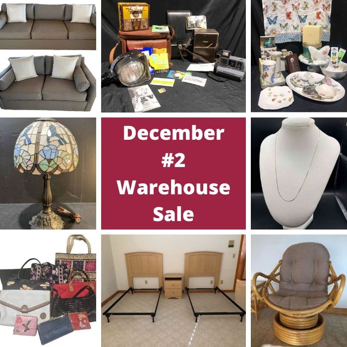 December #2 Warehouse Sale in Coon Rapids, MN starts on 12/8/2023
