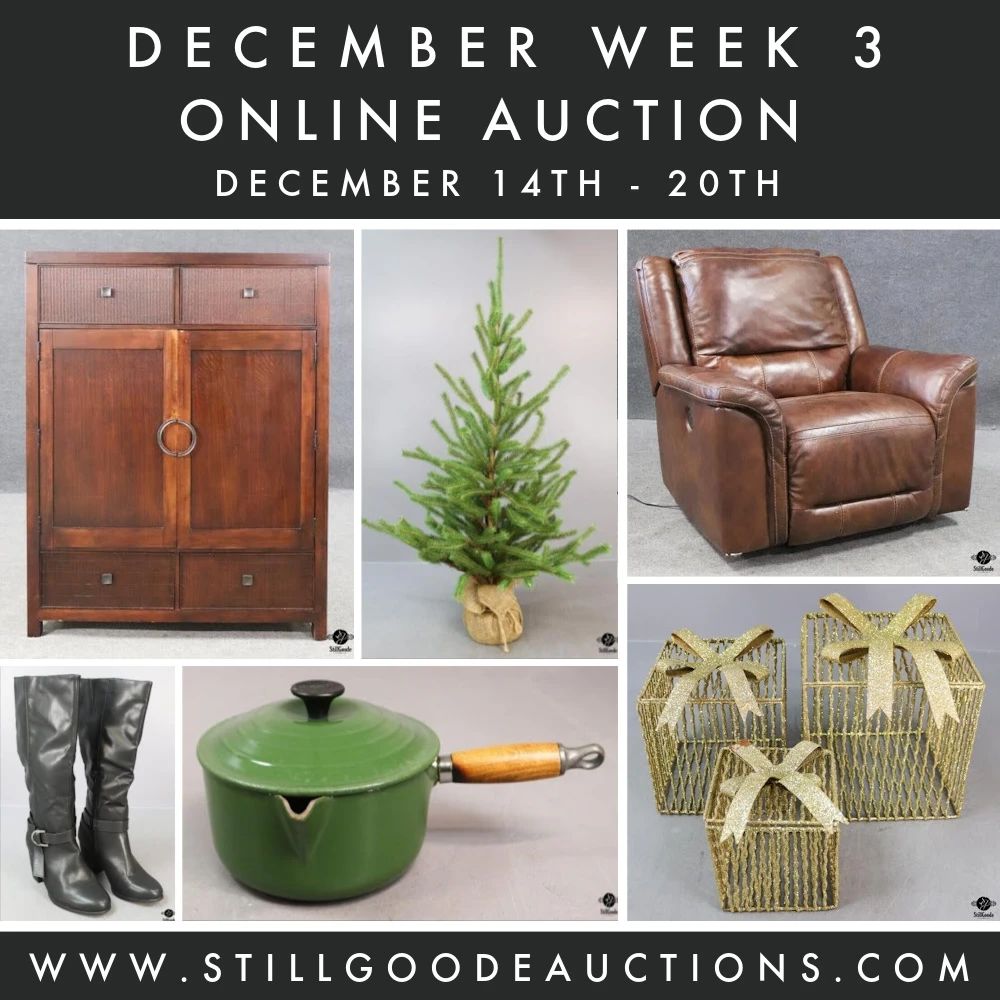 December 2023 Week 3 Online Auction starts on 12/14/2023