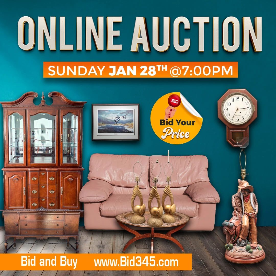 Quality Furniture, Home Accent Auction &... starts on 1/21/2024