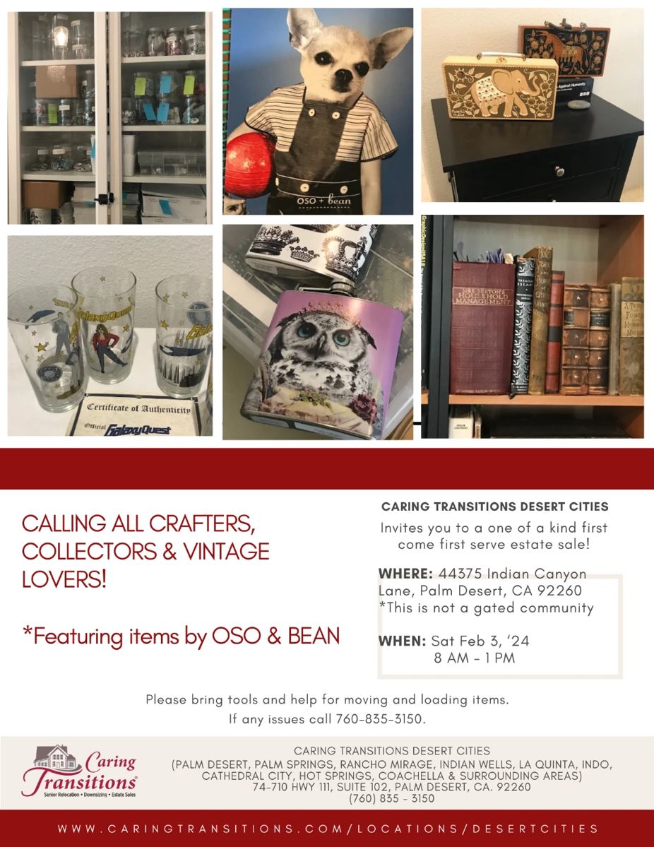 CALLING ALL CRAFTERS, COLLECTORS & VINTAGE LOVERS! starts on 2/3/2024