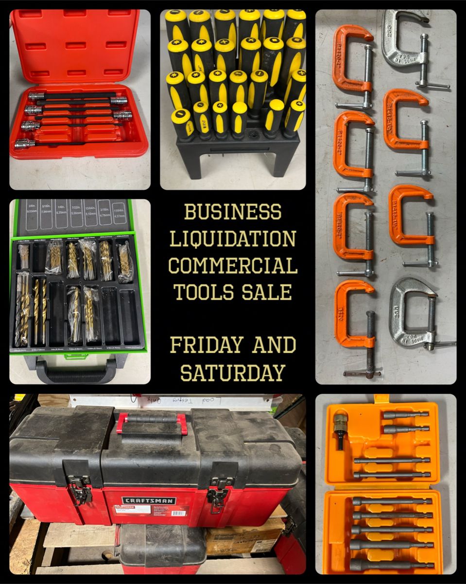 Commercial Tool Liquidation Sale in Brewster, NY starts on 2/2/2024
