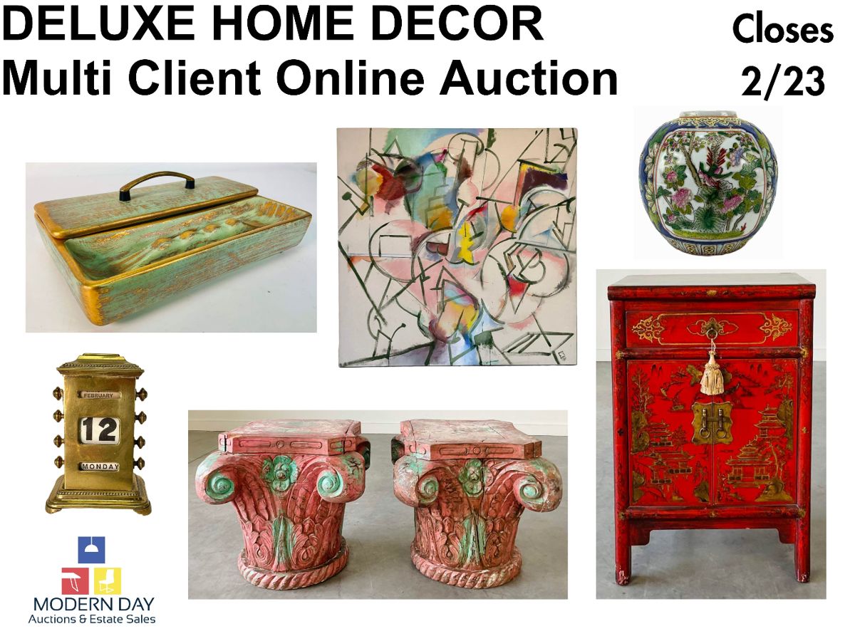 DELUXE HOME DECOR Multi Client Online Auction starts on 2/16/2024