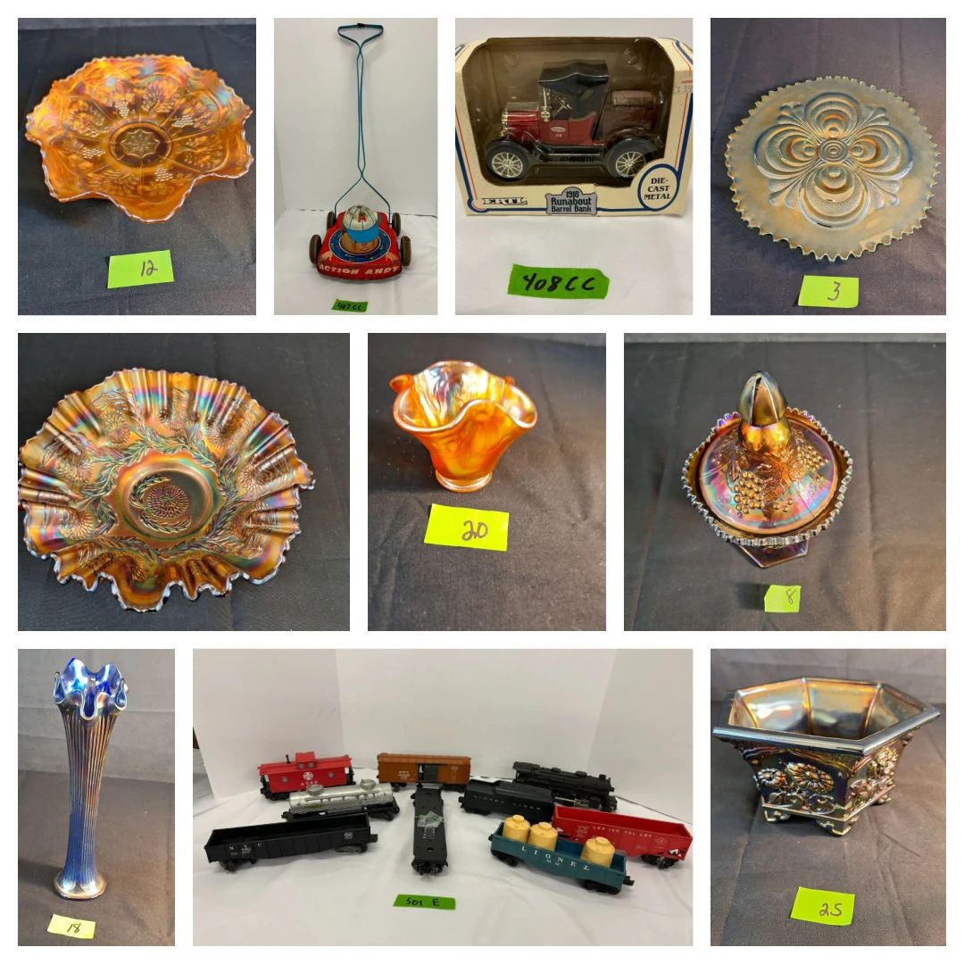 Amazing Carnival Glass, Trains and Toys Live... starts on 3/23/2024