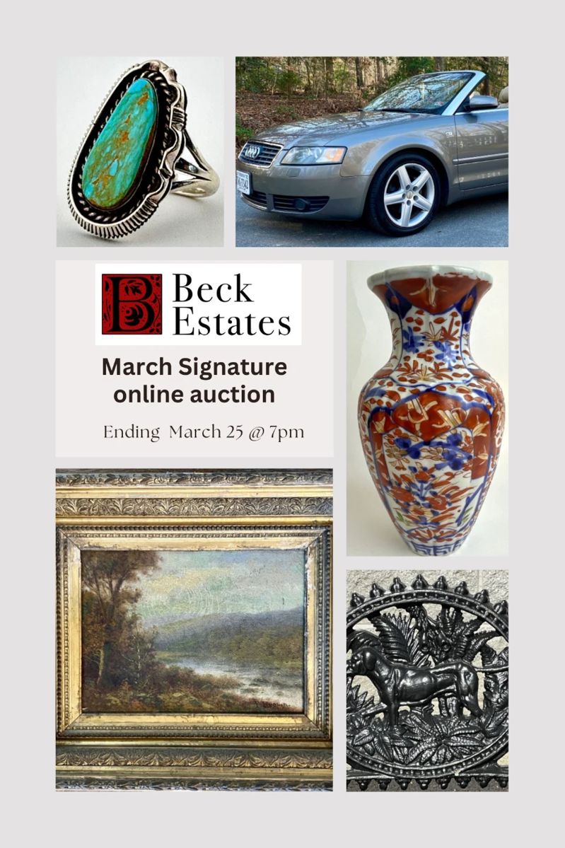 March Signature online auction by BECK ESTATES starts on 3/13/2024