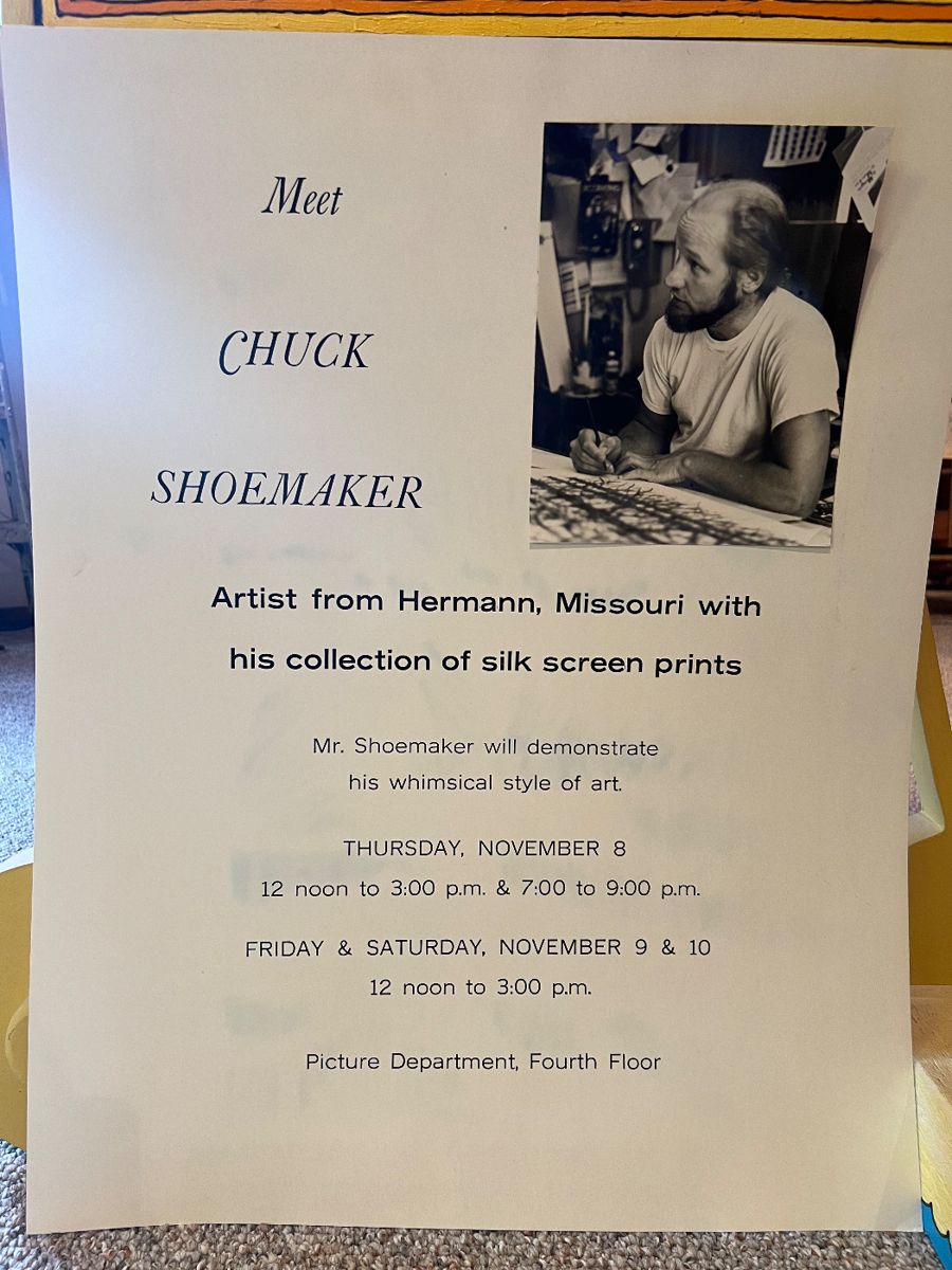 Artist & Commercial Designer CHUCK SHOEMAKER... starts on 3/16/2024