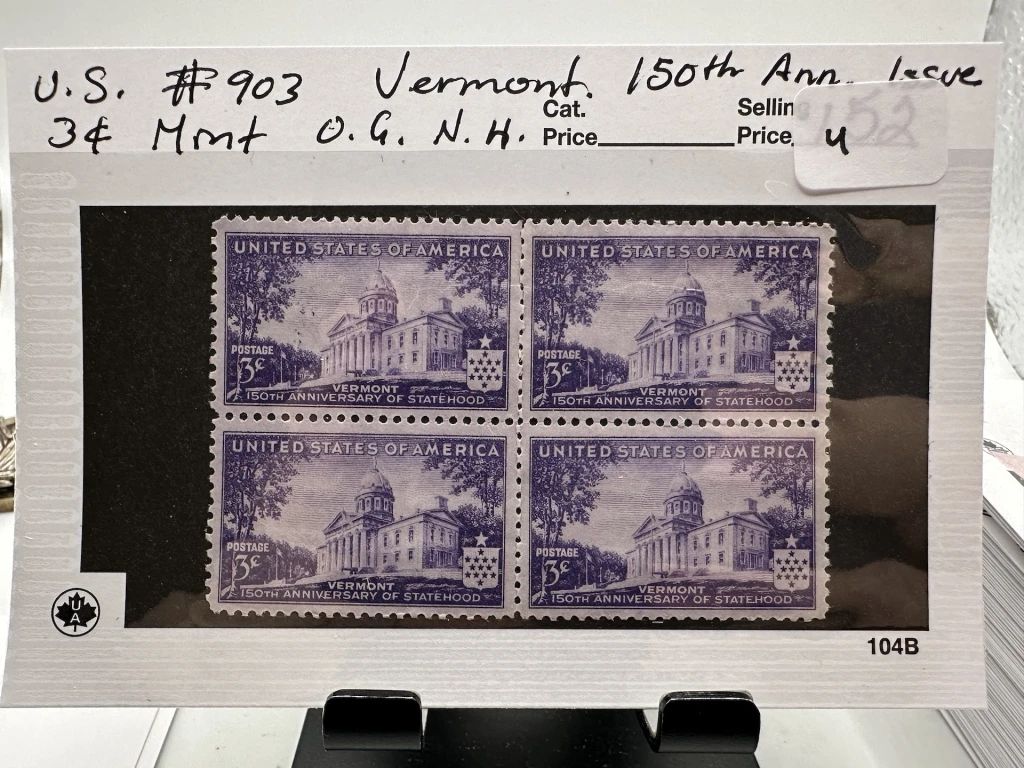 SAT NIGHT STAMP PHILATELIC AUCTION SINGLES/... starts on 3/26/2024