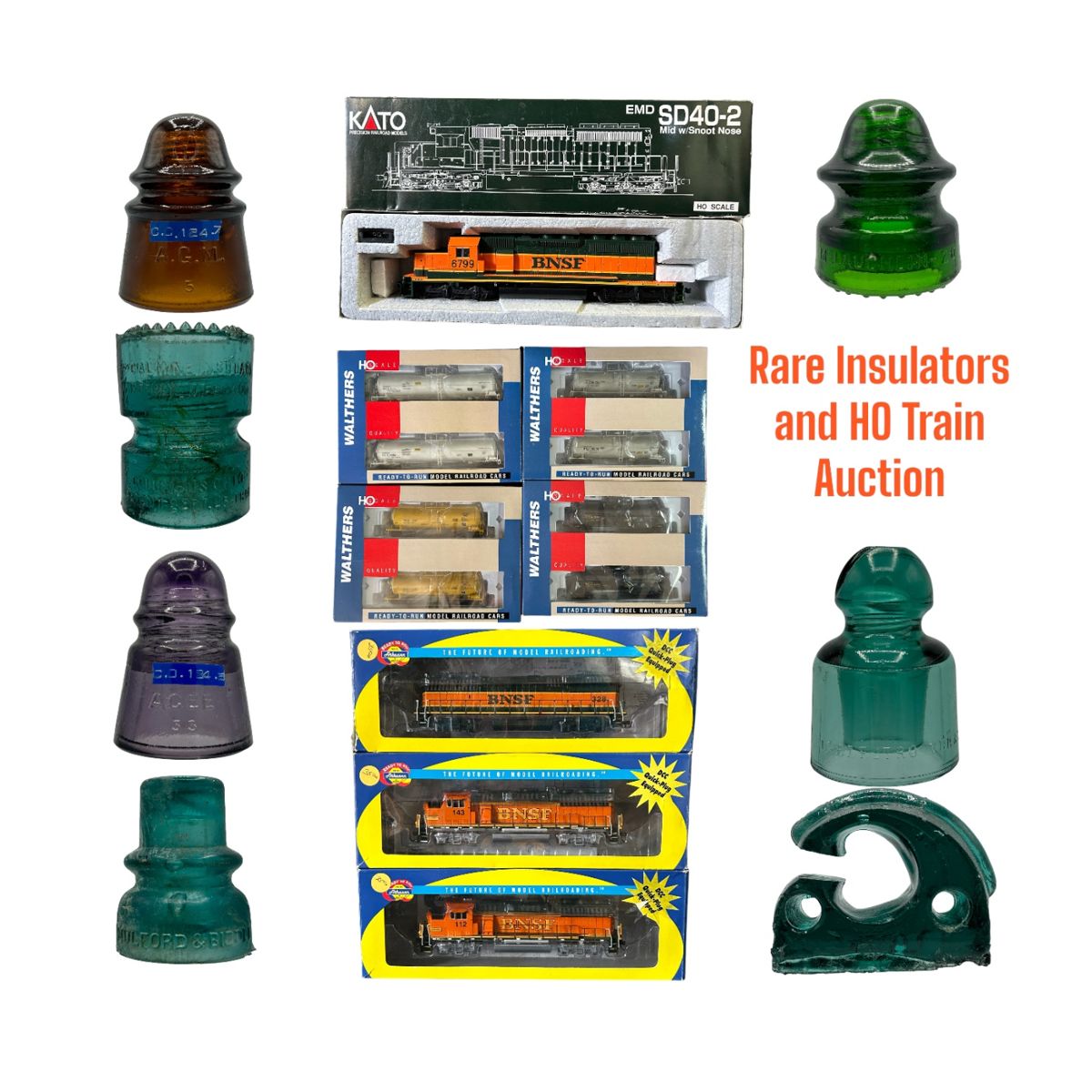 RARE Glass Insulators and HO Scale Model... starts on 4/19/2024