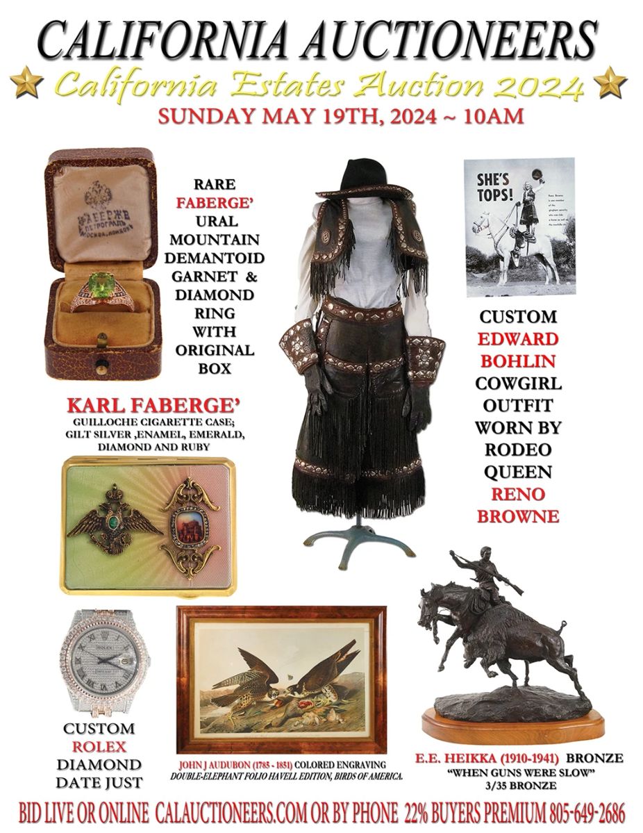 California Estates Auction Live and Online starts on 5/19/2024
