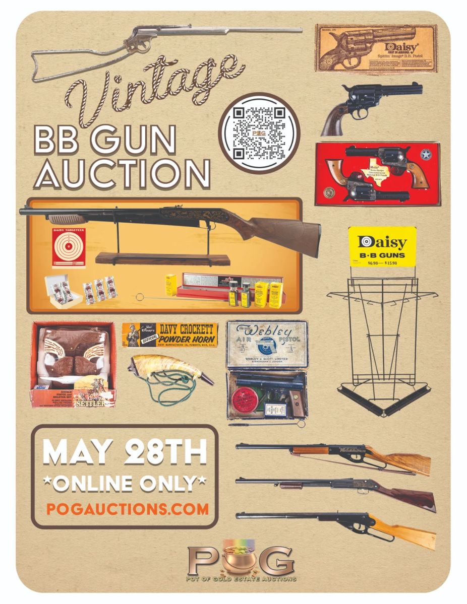 May 28th - Vintage BB Gun Auction in Avondale, AZ starts on 5/22/2024
