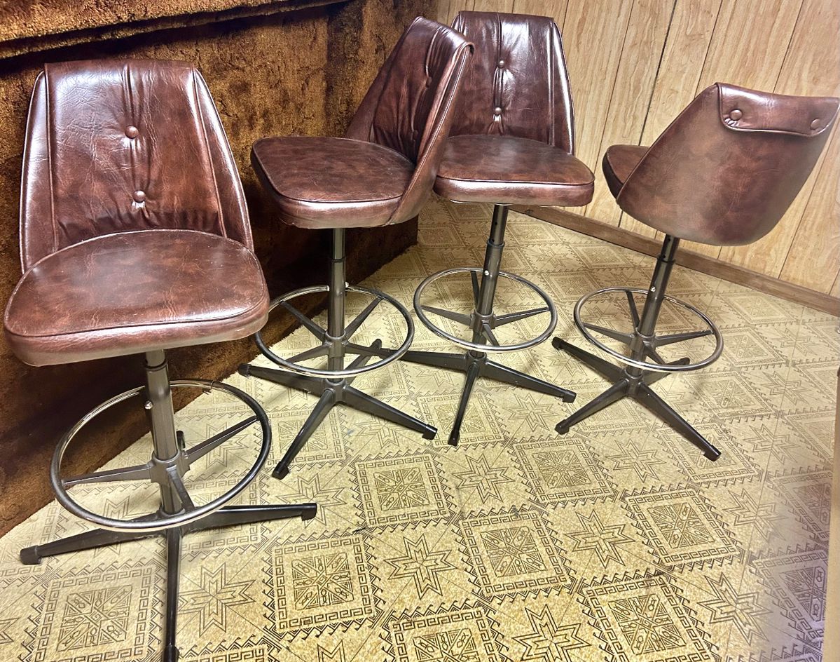 7’ Pool Table, MCM Bar Stools, 5 Wrought... starts on 6/13/2024