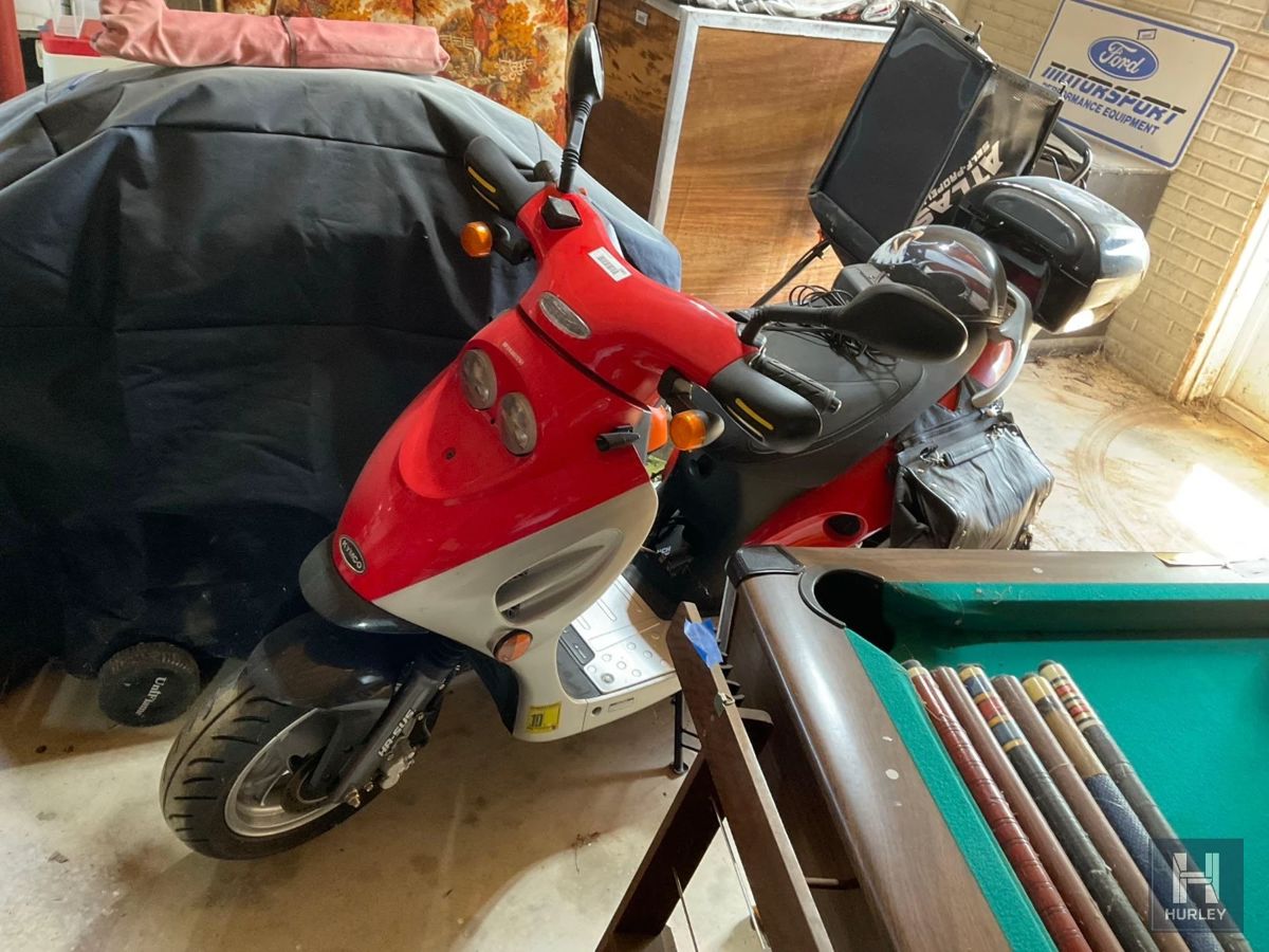 Motor scooter, slot cars, furniture, collectibles+ starts on 5/29/2024