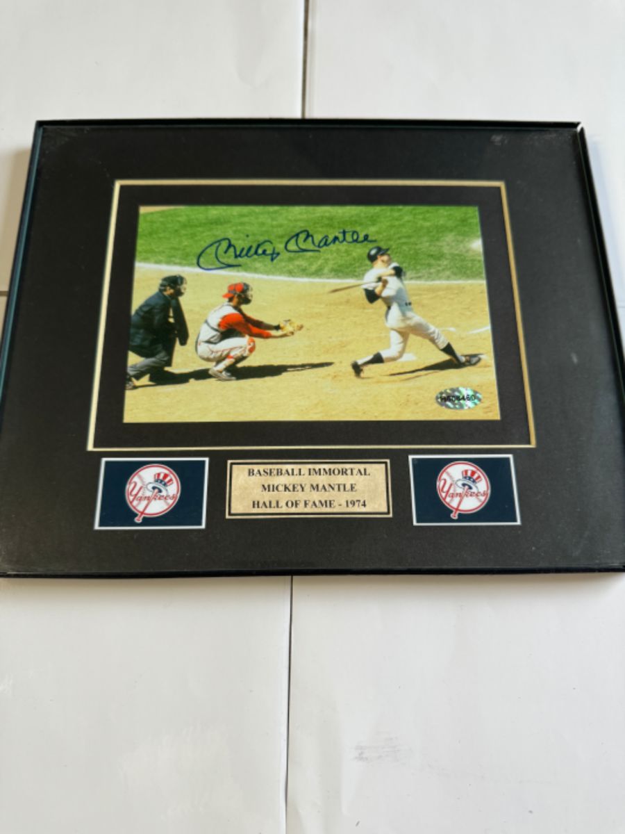 Mickey Mantle autograph Collection over 40 Frames starts on 6/12/2024