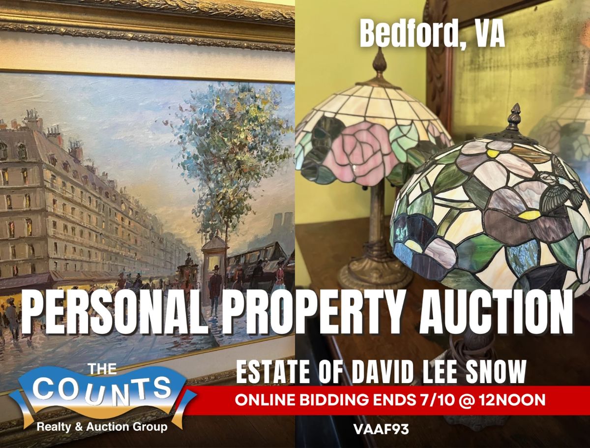 David Lee Snow - Estate Sale in Bedford, VA starts on 6/24/2024