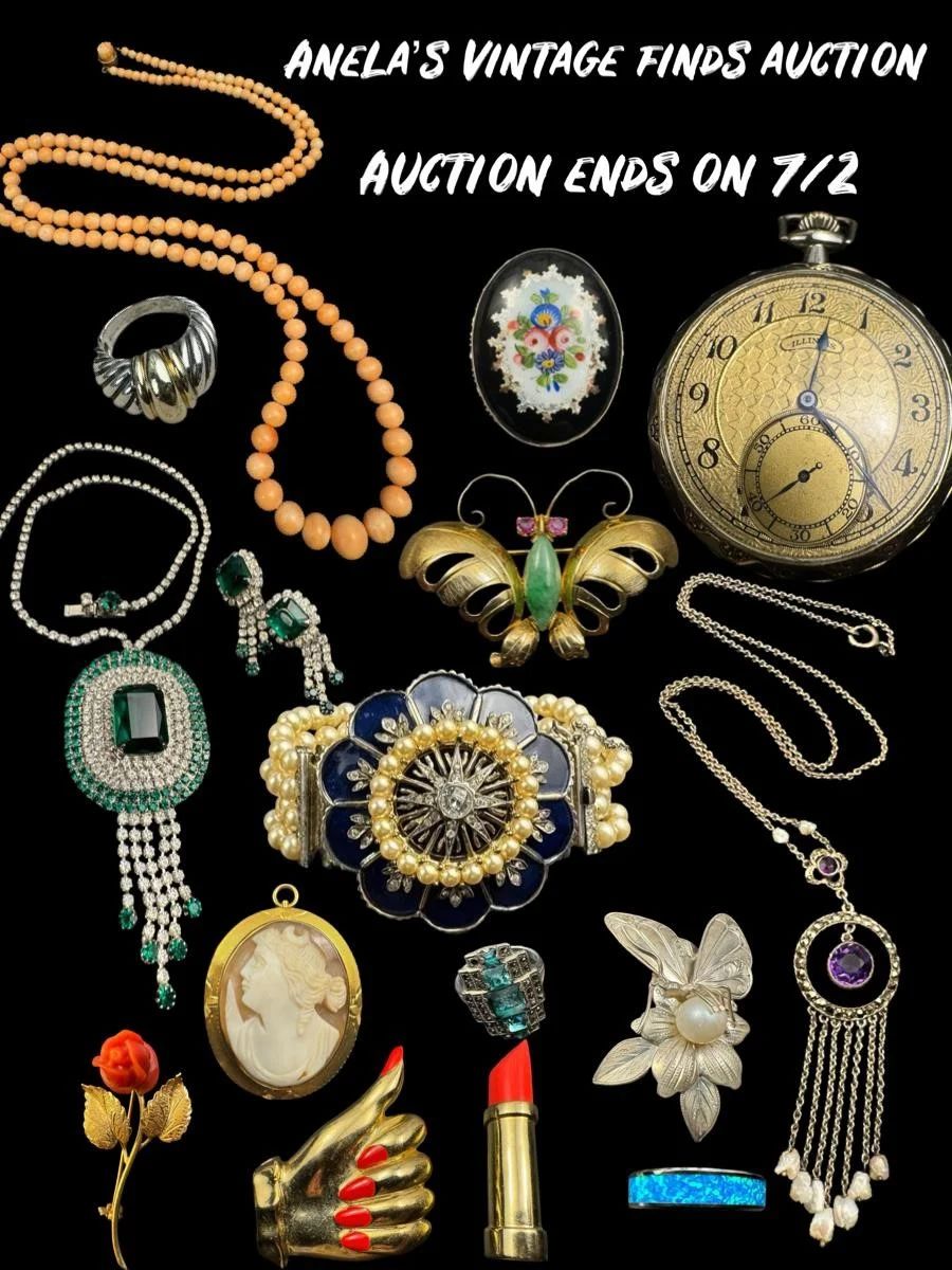 Online only vintage/antique jewelry auction,... starts on 6/25/2024