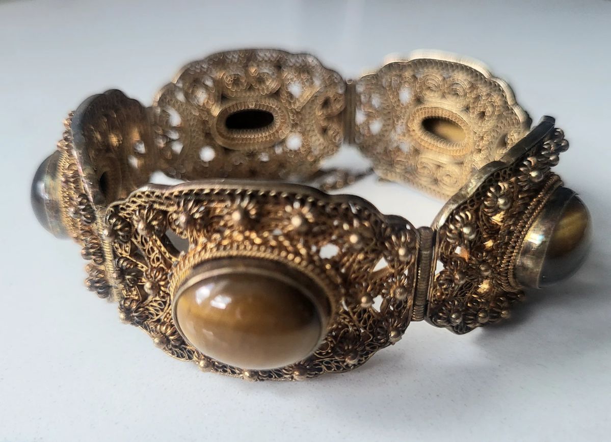 Chinese Export Jewelry- Antique Brooches-STERLING-... starts on 7/4/2024