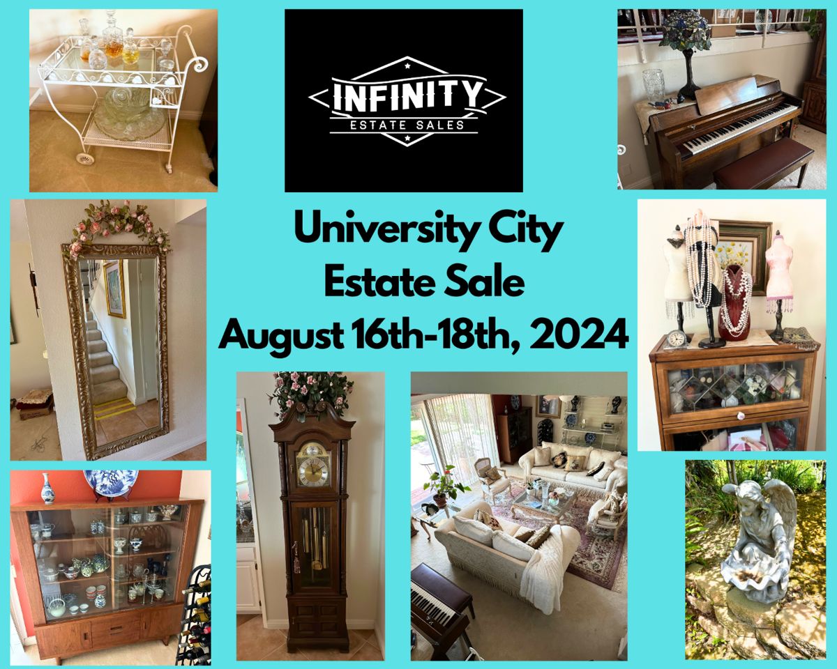 50% OFF SUNDAY! 3 Day University City Estate Sale starts on 8/16/2024