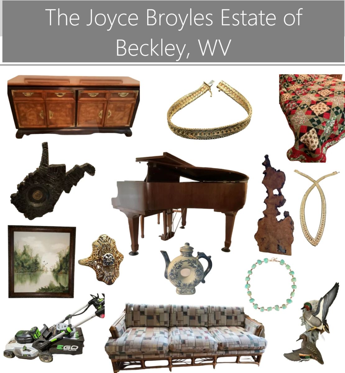 The Joyce Broyles Estate in Beckley, WV starts on 8/25/2024