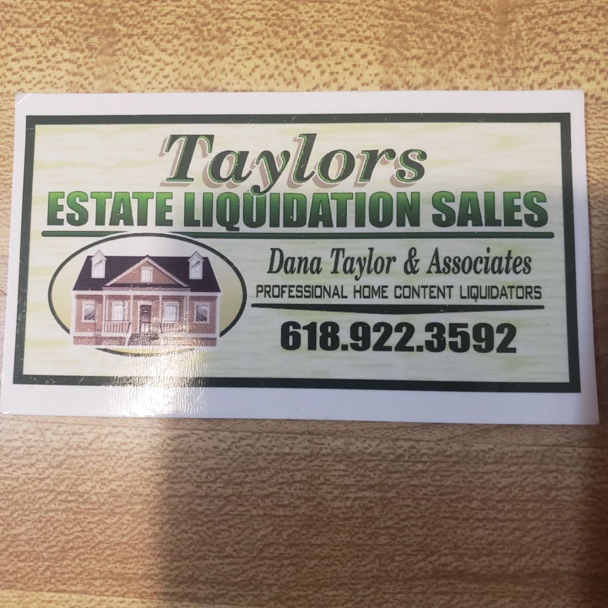 TAYLORS ESTATE LIQUIDATION SALES Complete... starts on 9/25/2024
