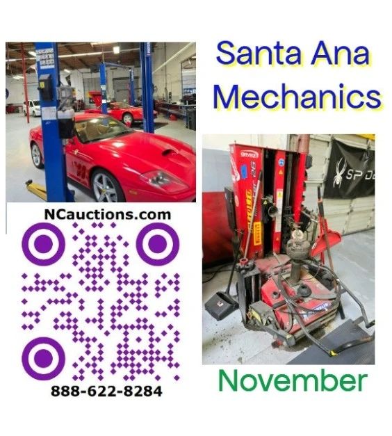 2024 November Santa Ana Mechanics Shop Auction starts on 11/8/2024