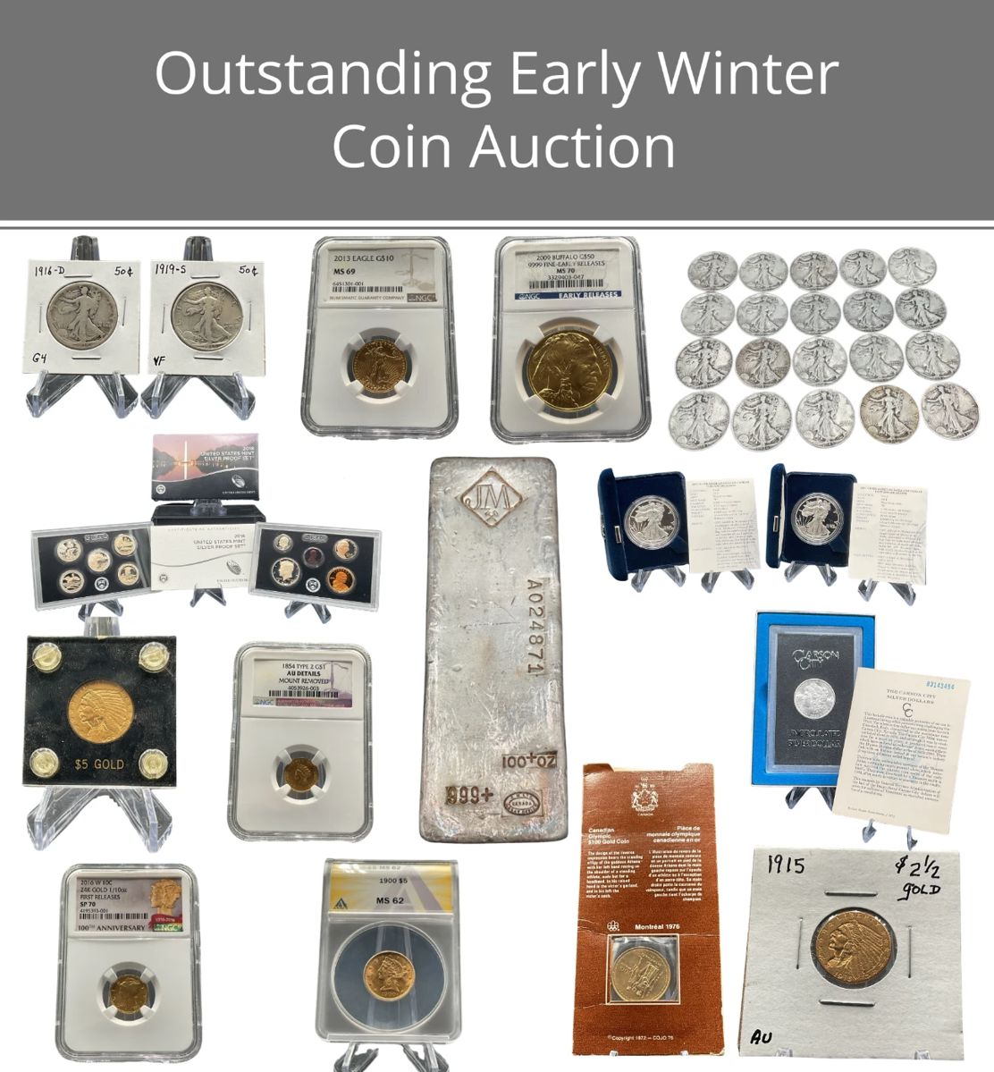 Outstanding Early Winter Coin Auction starts on 12/18/2024