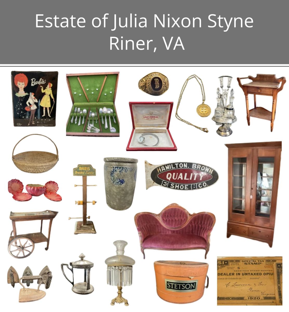 Estate of Julia Nixon Styne of Riner, VA starts on 1/3/2025