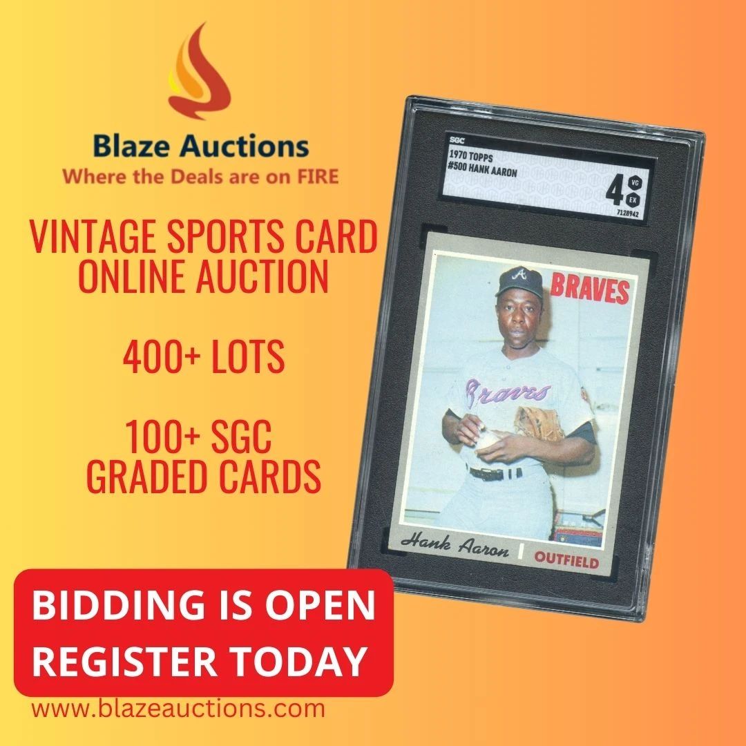 Online Vintage Sportscard Auction in Richardson, TX starts on 1/10/2025