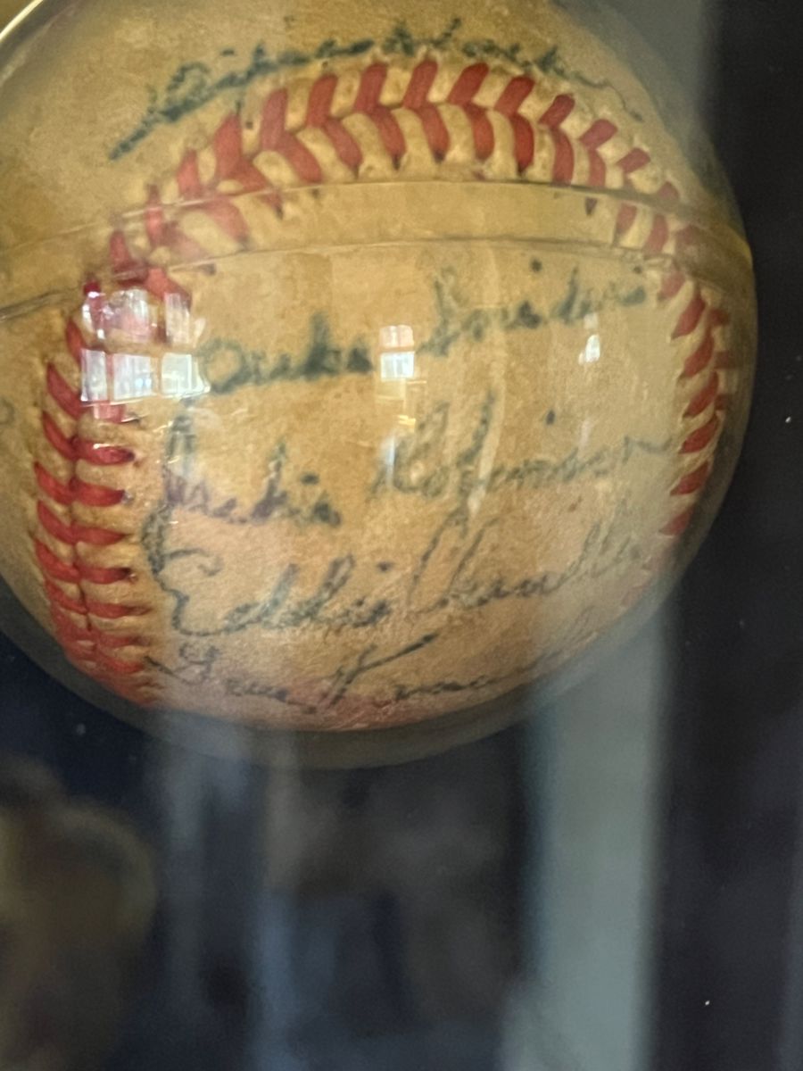Jackie Robinson signed Baseball 1947 in Short... starts on 3/14/2025