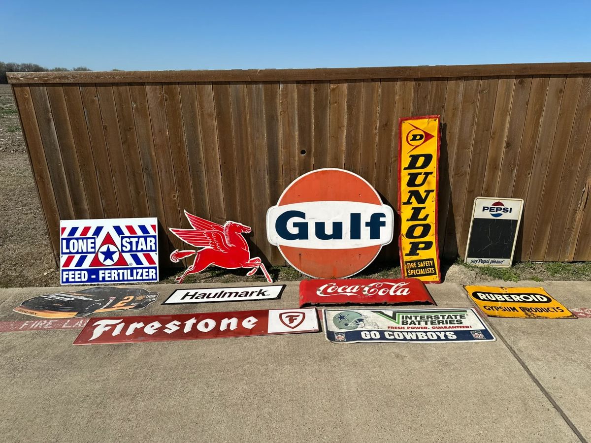 COLLECTIBLES, PORCELAIN SIGNS, GUNS, ANTIQUES... starts on 3/22/2025