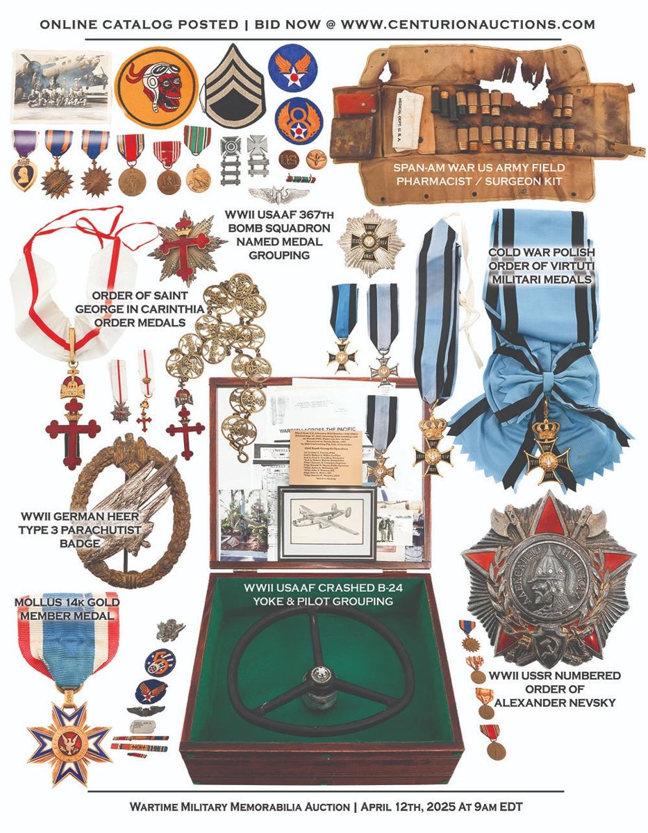 Wartime Collectible & Military Memorabilia... starts on 4/5/2025