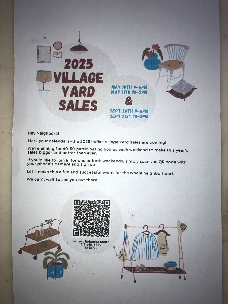 HISTORIC INDIAN VILLAGE & WEST VILLAGE SALES... starts on 5/10/2025