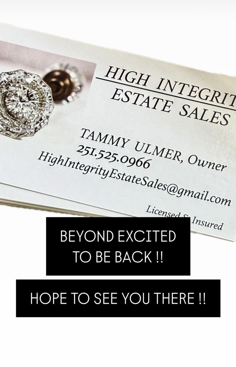 HIGH INTEGRITY ESTATE SALE - 50% OFF !!!! starts on 6/20/2025