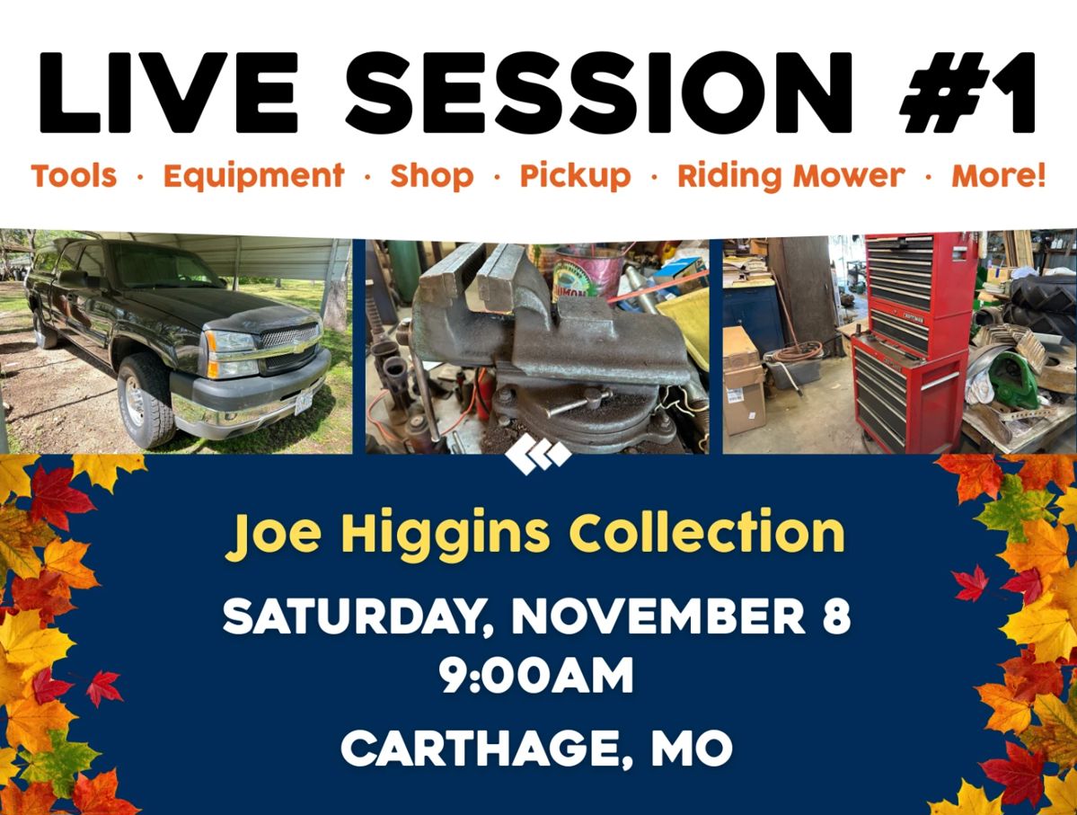 The Higgins Estate of Antique Tractors, Equipment... starts on 11/8/2025