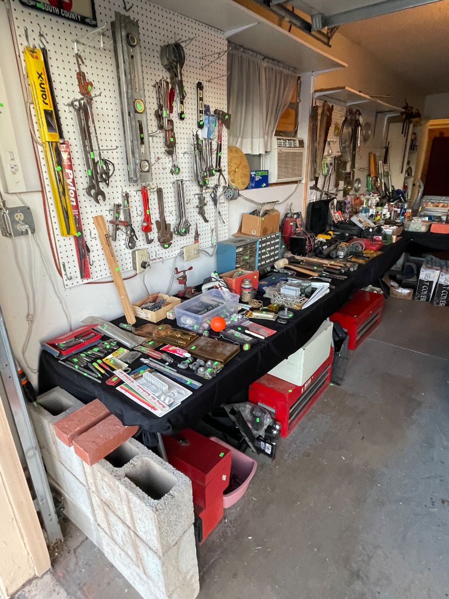 Packed Garage with lots of Tools! House with... starts on 12/4/2025