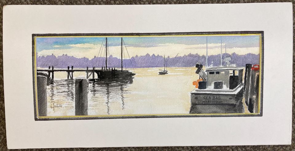 Watercolor Painting SEA BAG WYCHMERE HARBOR HARWICH PORT by George ...