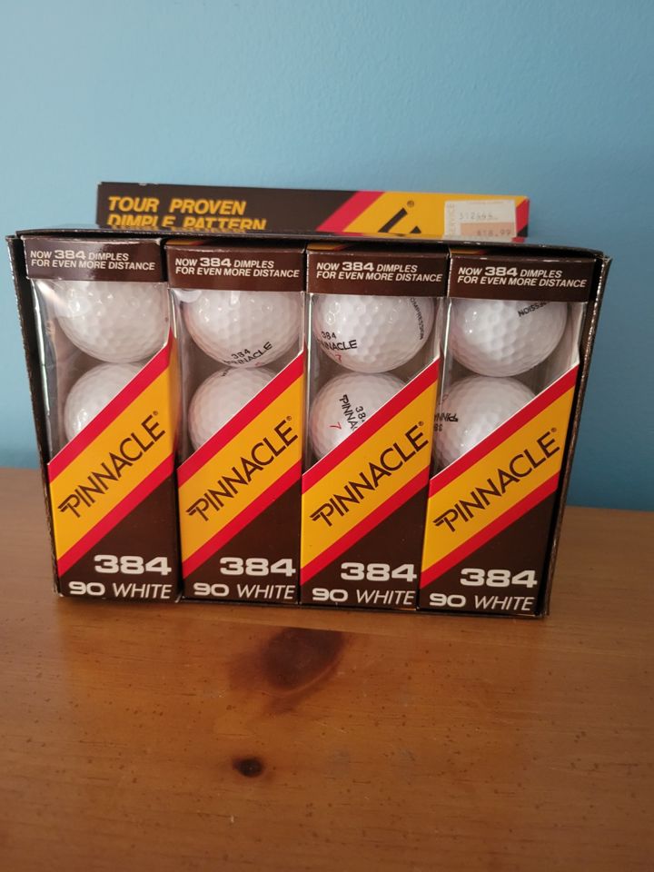 Pinnacle Lot of 12 Golf Balls, 384, 90 White New In Box bidding ends 7/ ...