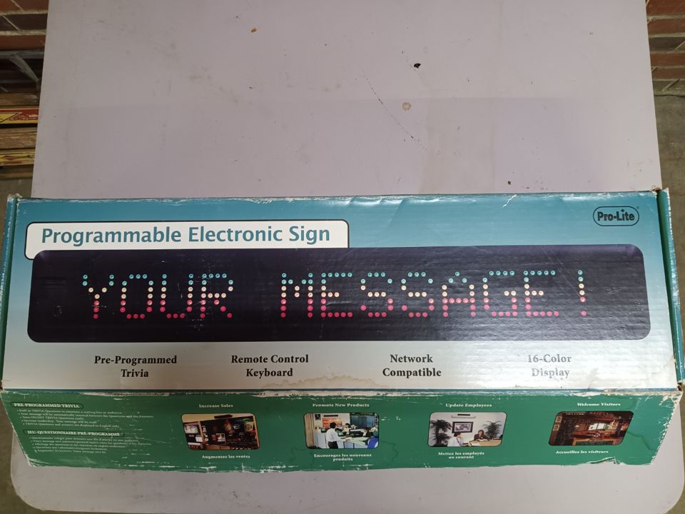 M31 Programmable Electronic Sign bidding ends 3/15 $20.00 | EstateSales.NET